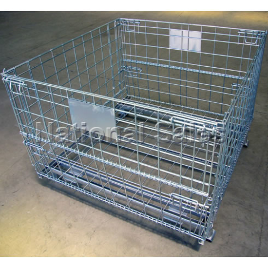 Wire Mesh Storage Cages : Stackable Mesh Cages : Zinc Finish Wire ...